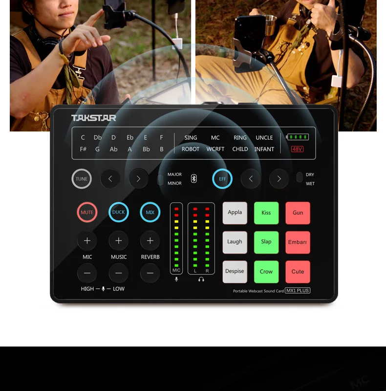 Takstar MX1 Plus - Premium Sound Card for Live Streaming