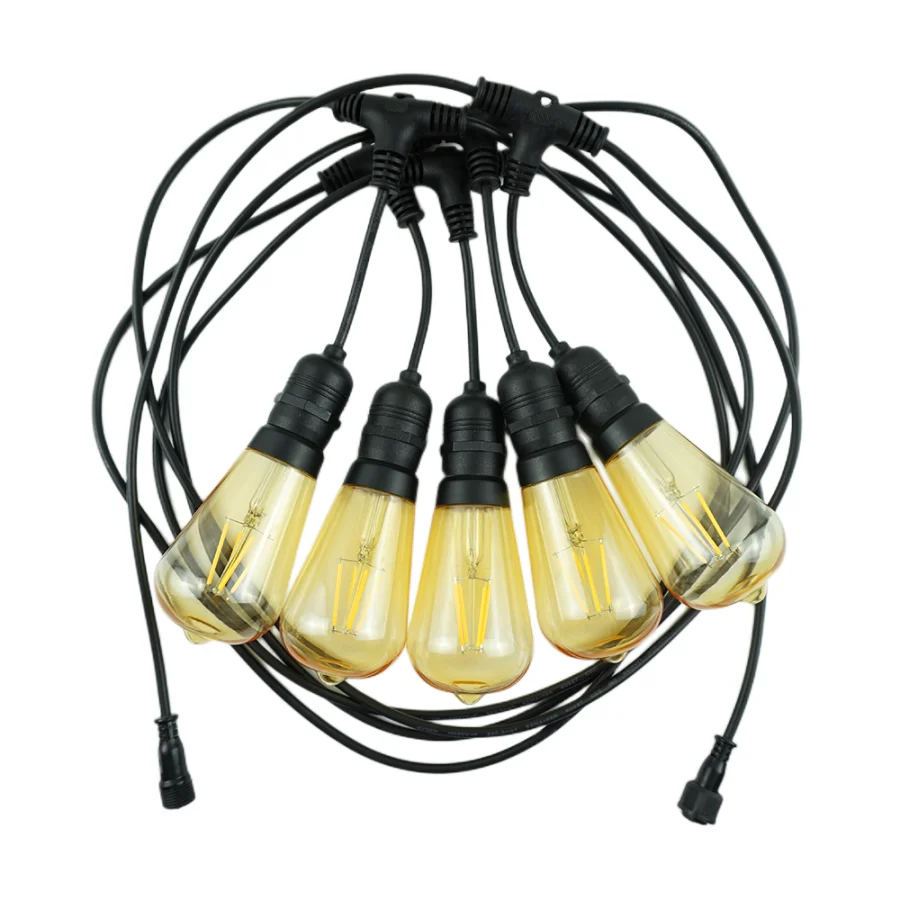 Garden Ip44 Decorative Led String Light 16ft 32ft With 4w Dark Blown ...