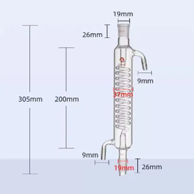Laboratory Snake Condensing Pipe - High Borosilicate Glass