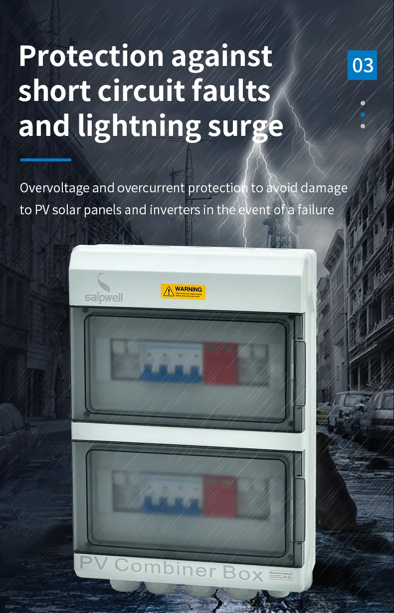 Saipwell IP65 Outdoor Waterproof Surface Mounted PC Plastic Solar Power ...