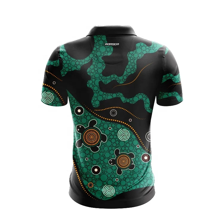 Custom Design Sublimation Australian Aboriginal Polo Shirts Men With ...