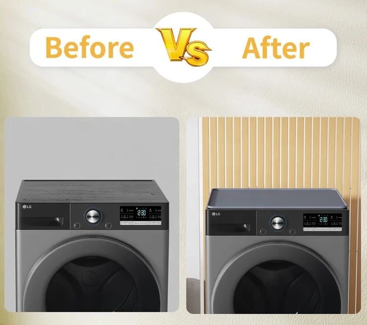 Washable Washer And Dryer Top Cover,Protective Silicone Mat For Washing ...