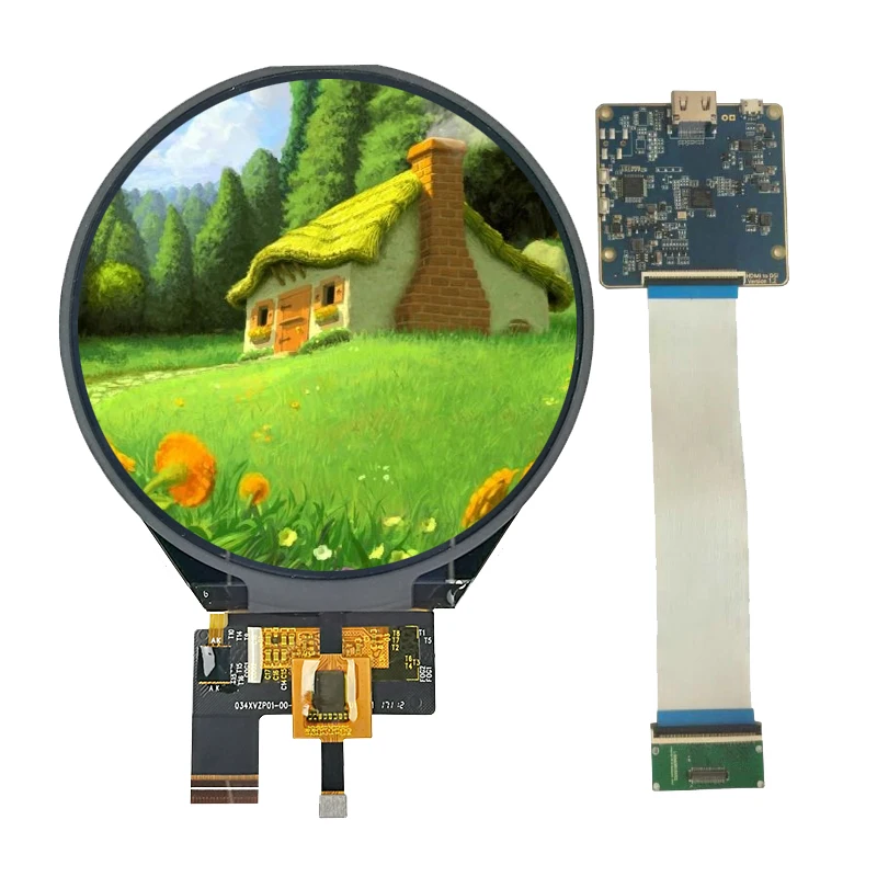 3.4 Inch Tft Lcd Module Circular Round Lcd Display With 800*800 Dots - Buy Round Display Lcd ...