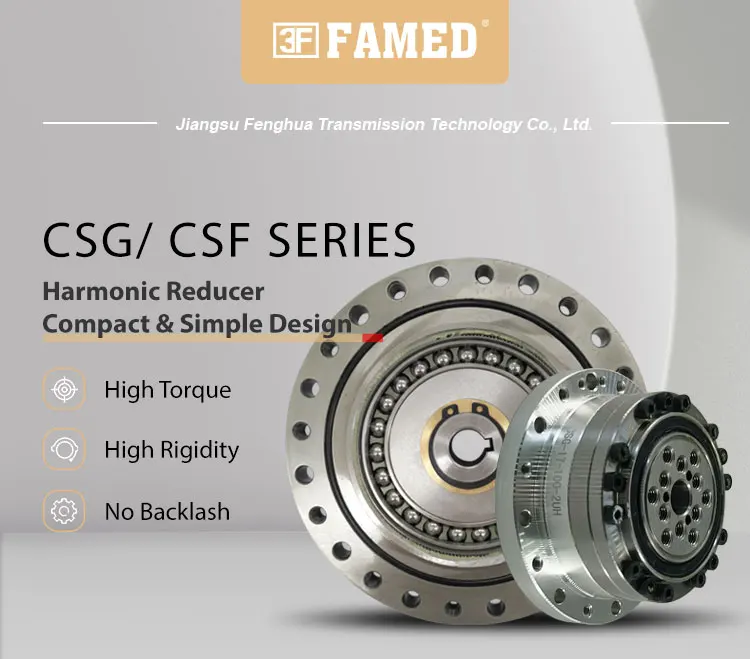 3F FAMED CSG-14-50-2UH Harmonic Drive Gear Motor Drive Zero Backlash Speed Reducer for Robot ...
