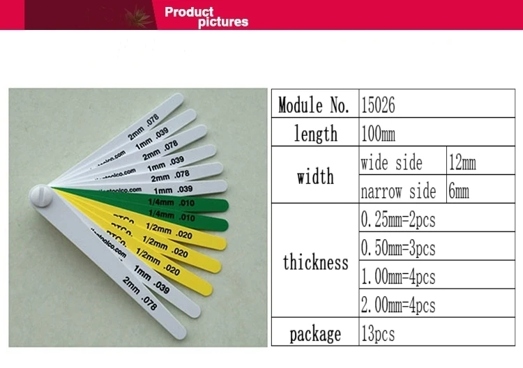 Plastic Feeler Gauge For The Automotive Industry 15026 - Buy Plastic ...