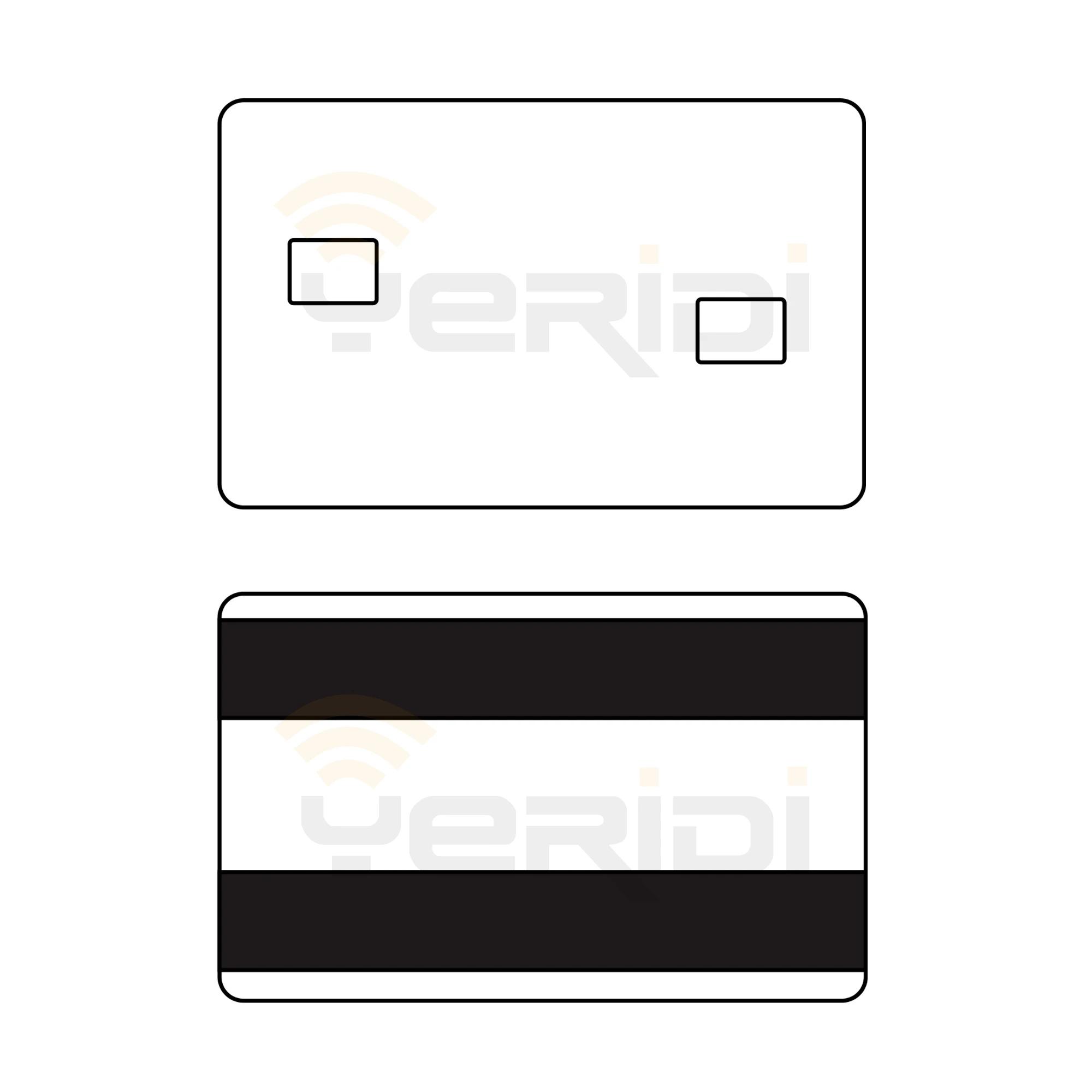 Luxury 24K Gold Mirror PVC Metal Dual Interface NFC Metal Credit Card ...