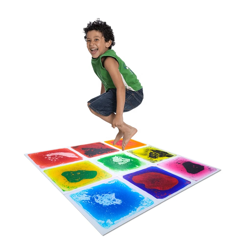 Oem Odm Custom Kids Toys Gel Play Mat Color Sensory Liquid Floor Tiles ...