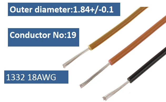 Rts High Quality Electeical Wire 1332 18awg Tinned Copper Fep Jacket 300v 200c For Awm - Buy Rts ...