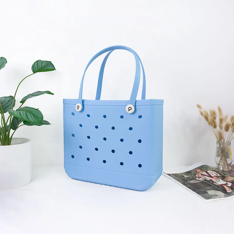 Customization Silicone Women Beach Handbags 2023 Candy Multicolor Tote ...