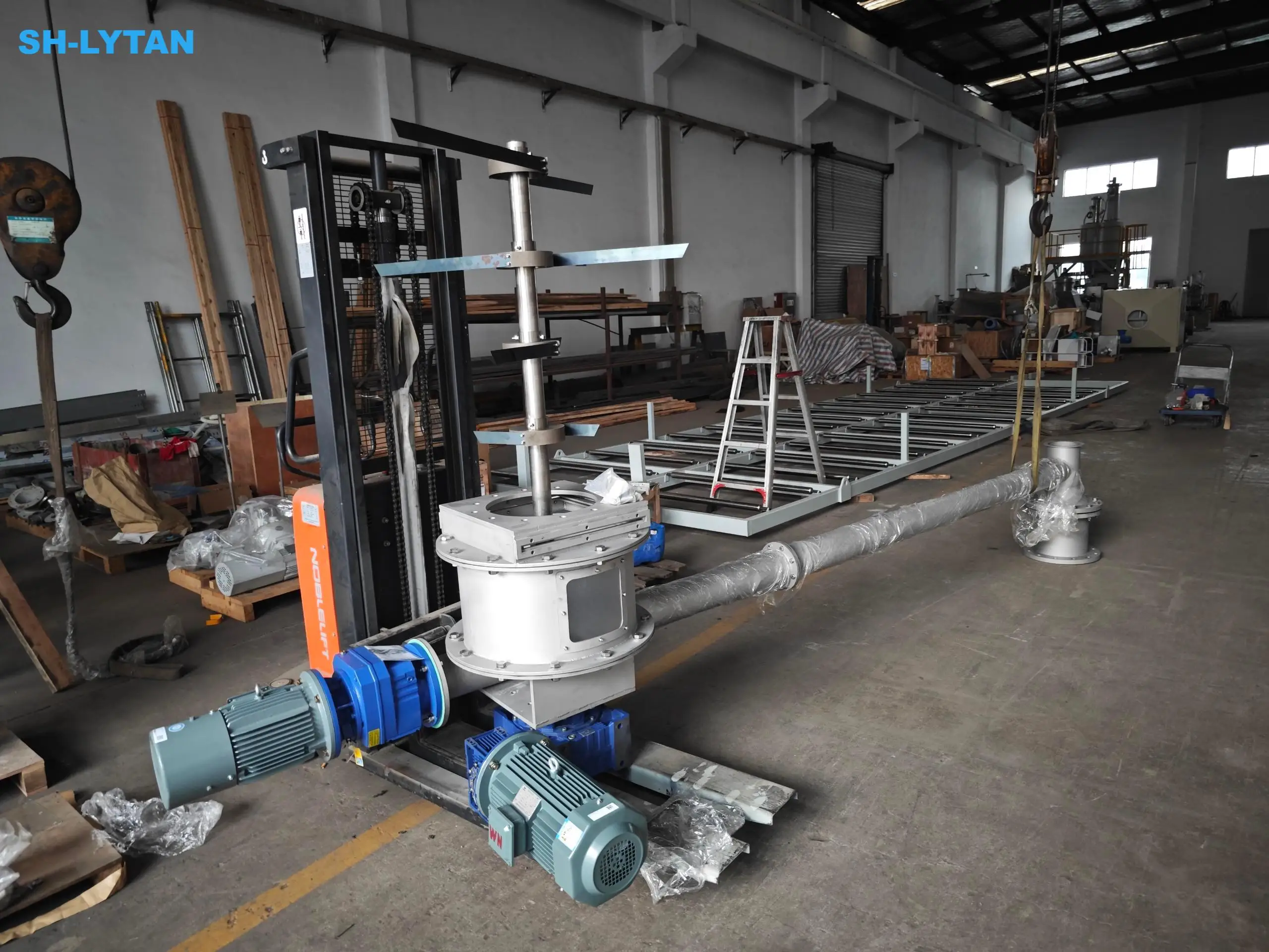 Powder Mechanical Mixing Assembly Consists of Powder Storage Agitor ...