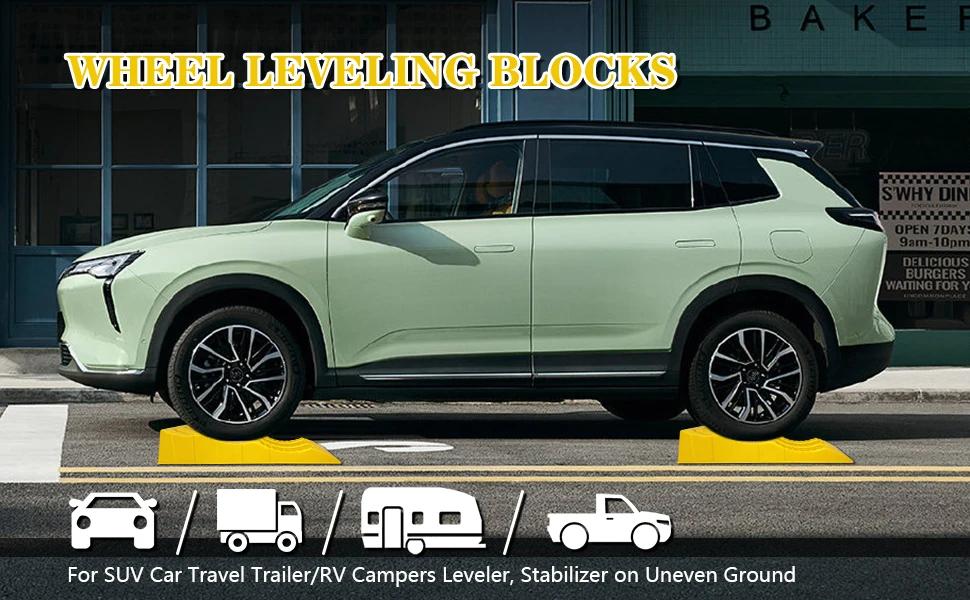 RV Caravan Plastic Leveling Ramp Blocks - Durable & Efficient