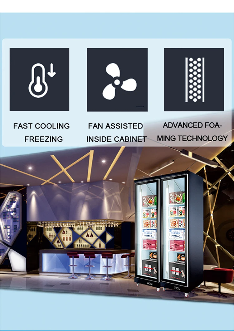 21L Mini Upright Display Table Top Chiller - Beverage Cooler