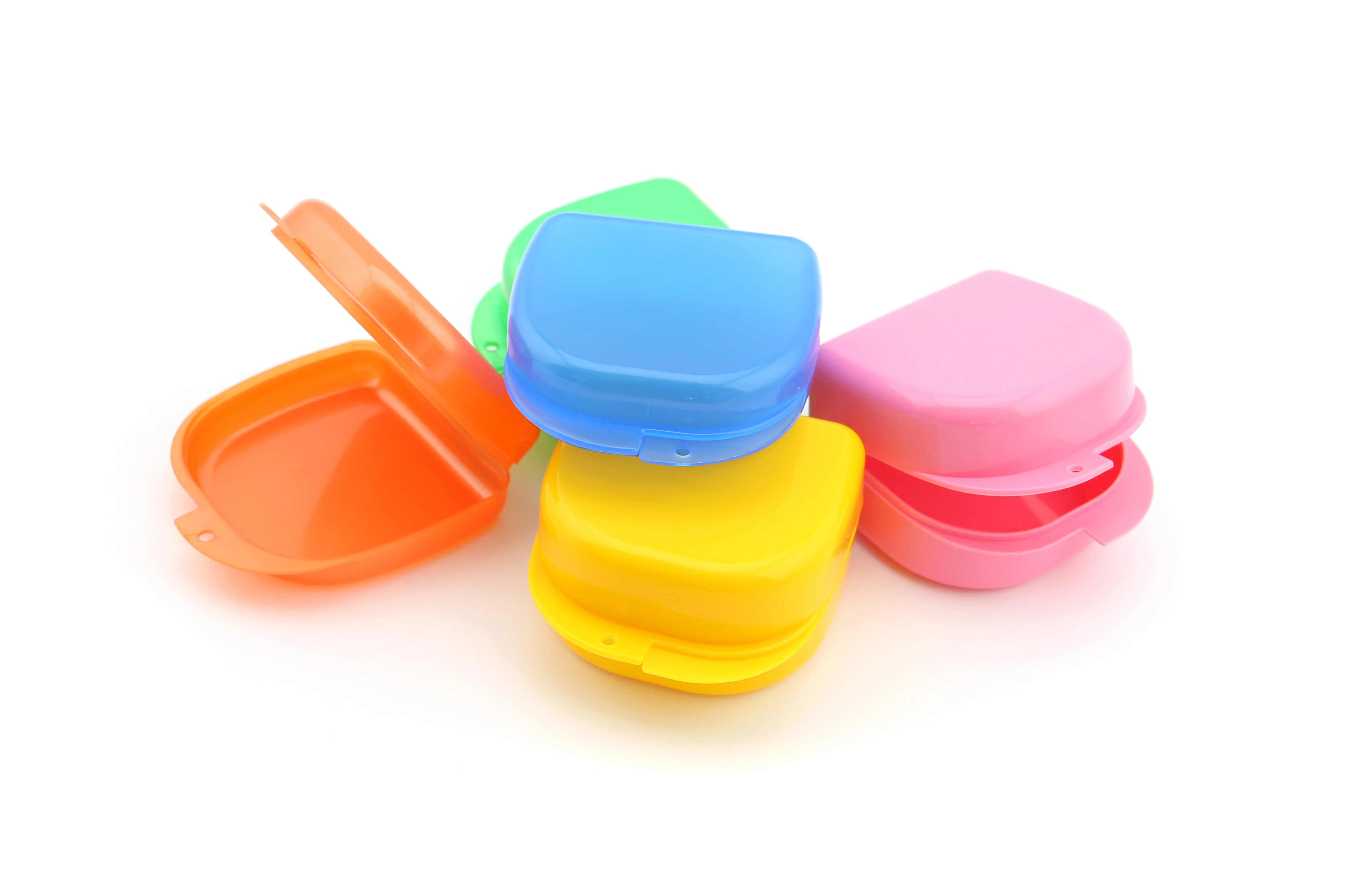 Colorful Plastic Dental Denture Box Orthodontic Teeth Retainer Case ...