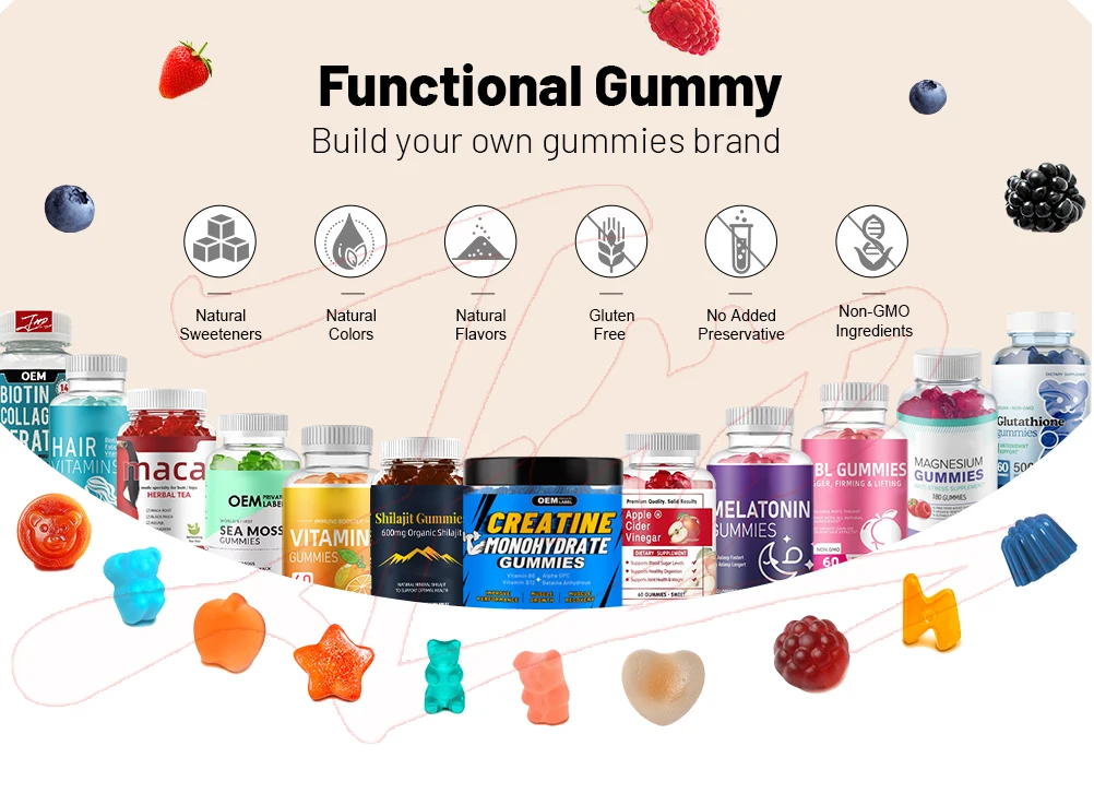 OEM 1000mg 600mg Pure Himalayan Shilajit Resin Gummy Candy Gummies With ...