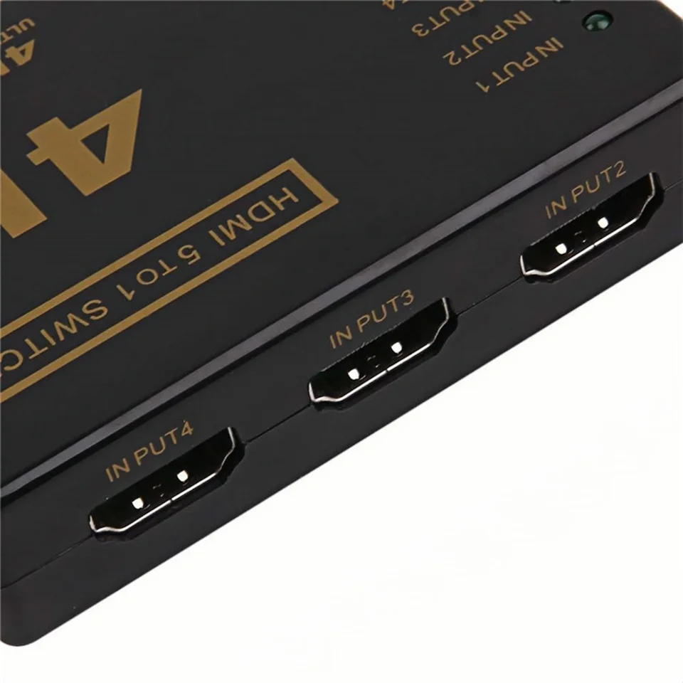4K 5 Port HDMI Switch Adapter - Luxurious 5-in-1 Converter