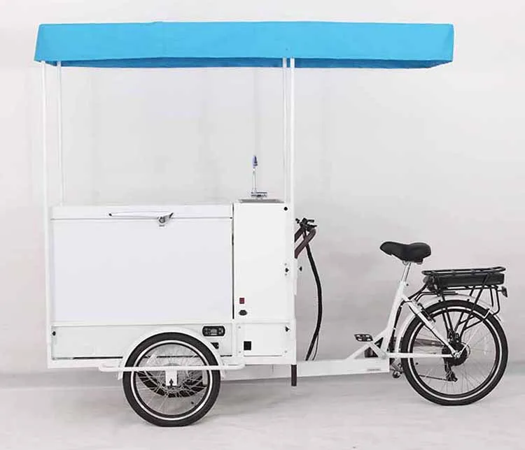 3 Wheels Front Loading Tricycle With Freezer Ice Cream Carts Bike For ...