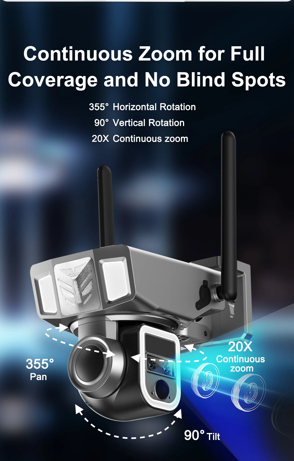 4G Camera 4g 10X Optical 2MP 4MP 30fps IR Distance 40M Niview Wireless ...