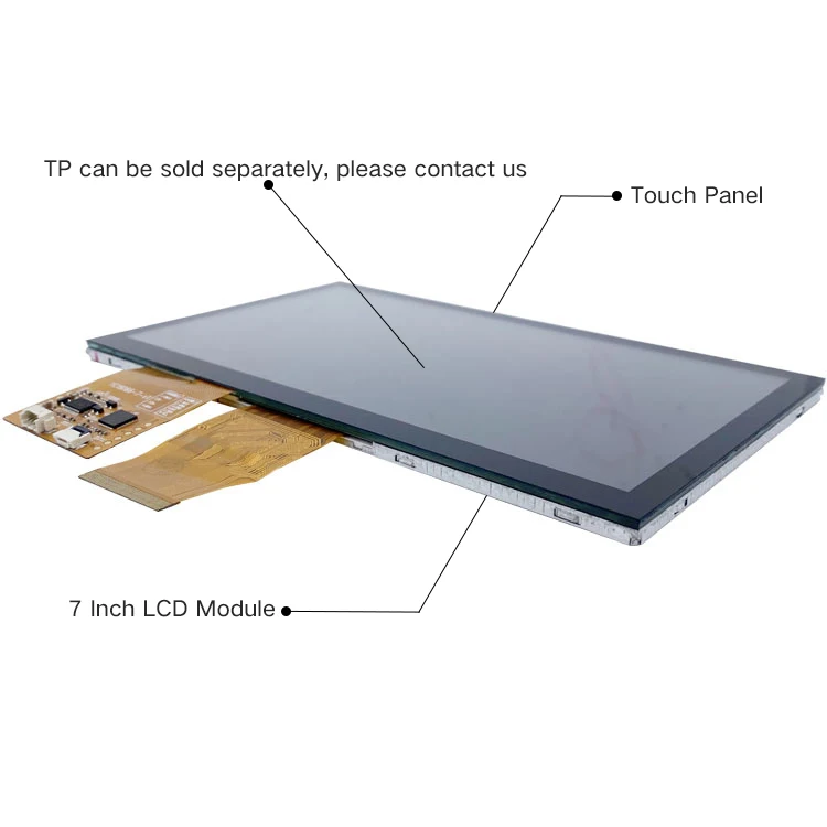 Customized Mipi Ttl Rgb 7 Inch 800*480 1024*600 Touch Screen Optional ...