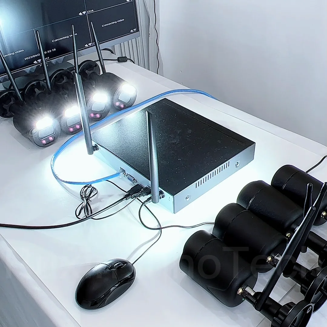 Outdoor Night Vision Surveillance Cctv Camera Set 4ch 8ch Ip Wifi Nvr ...