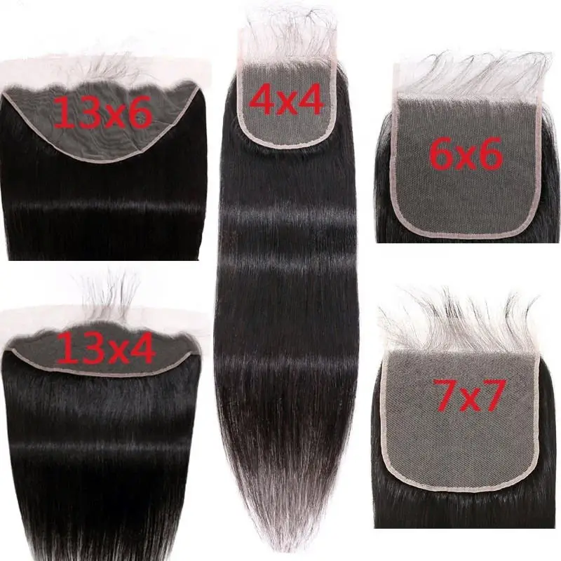Transparent 4x4 5x5 6x6 Lace Closure With Baby Hair,Bundles With Swiss ...