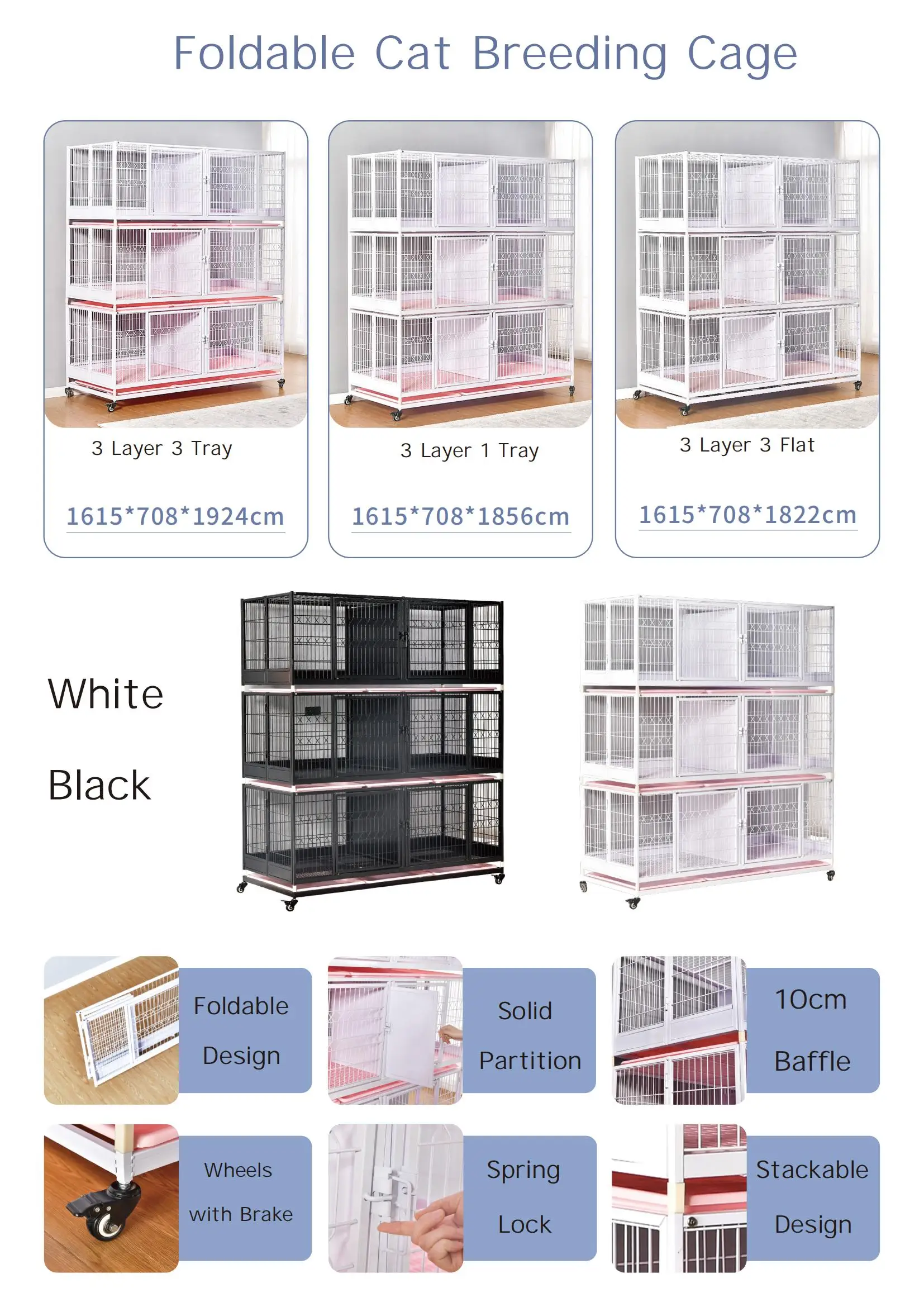 Oem Foldable Stackable Stainless Steel Free Dog Pet Cage And Crates ...