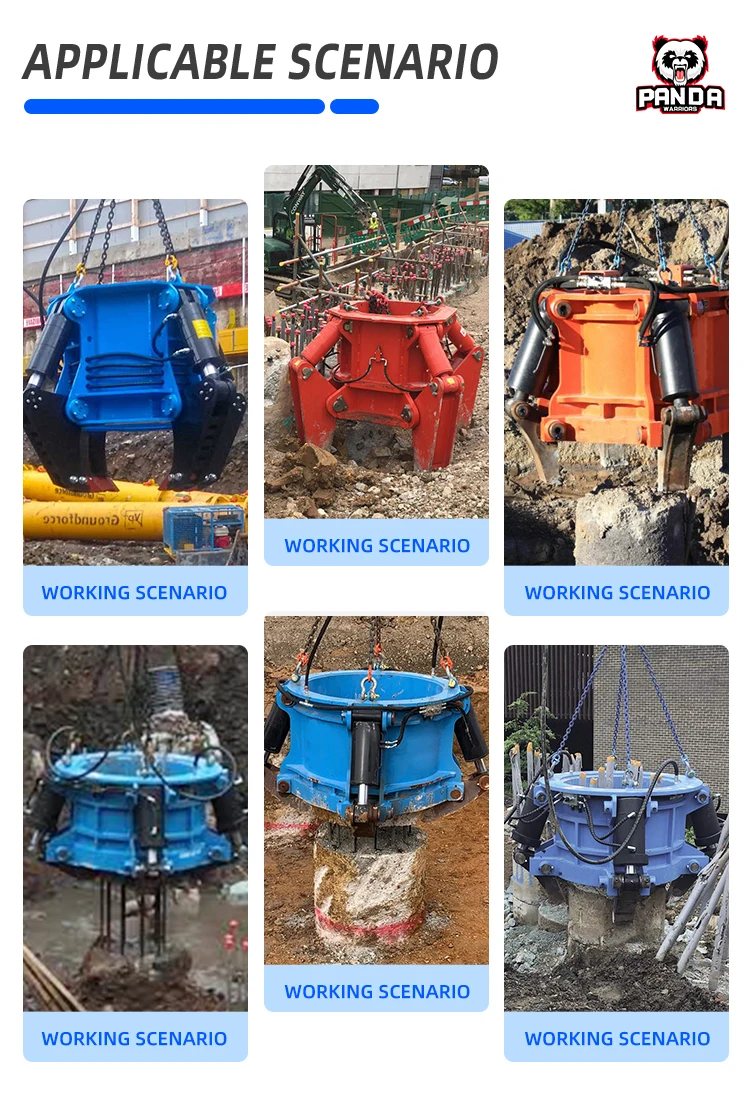 Sale 4 Jaw Pile Cropper Hydraulic Quad Cropper For Concrete And Steel ...