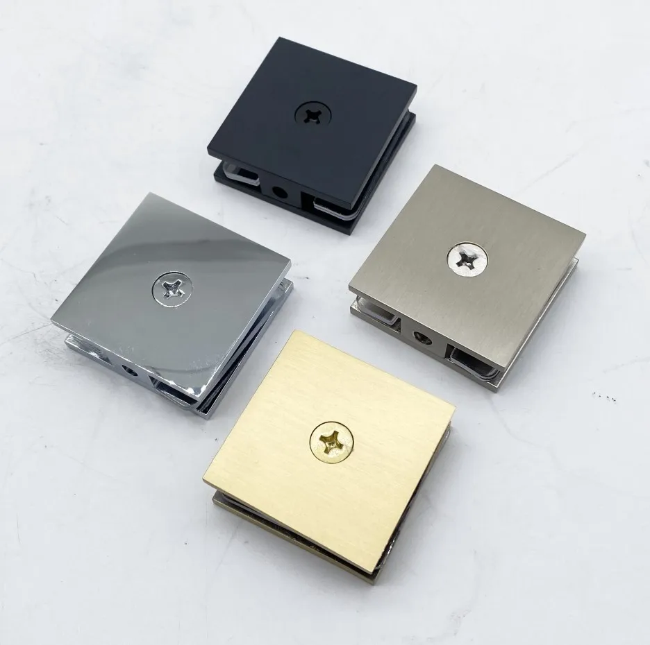 Solid Brass SCU 4 Square Shower Enclosure Frameless Glass Shower Door ...