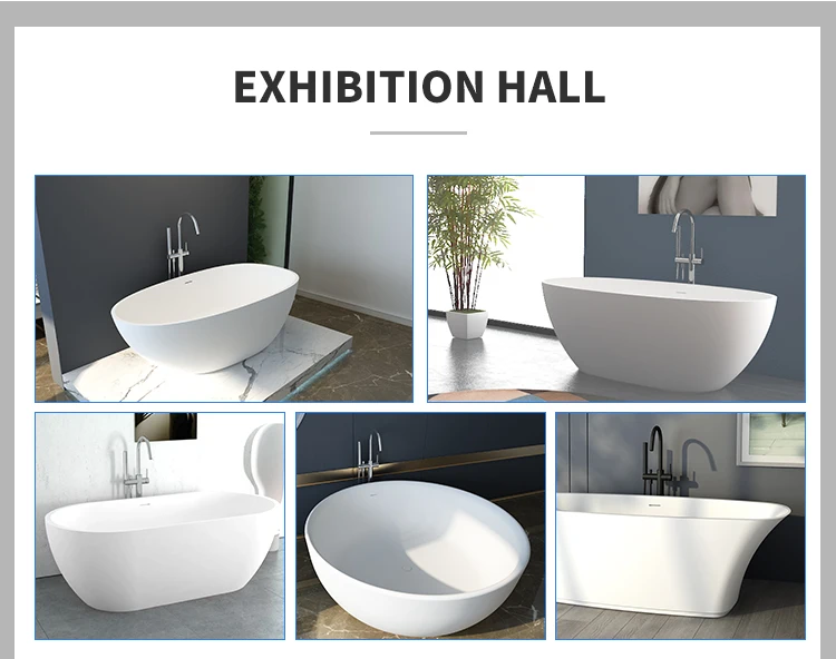 Luxury Faux Stone Acrylic Bathtub - Customizable & Freestanding