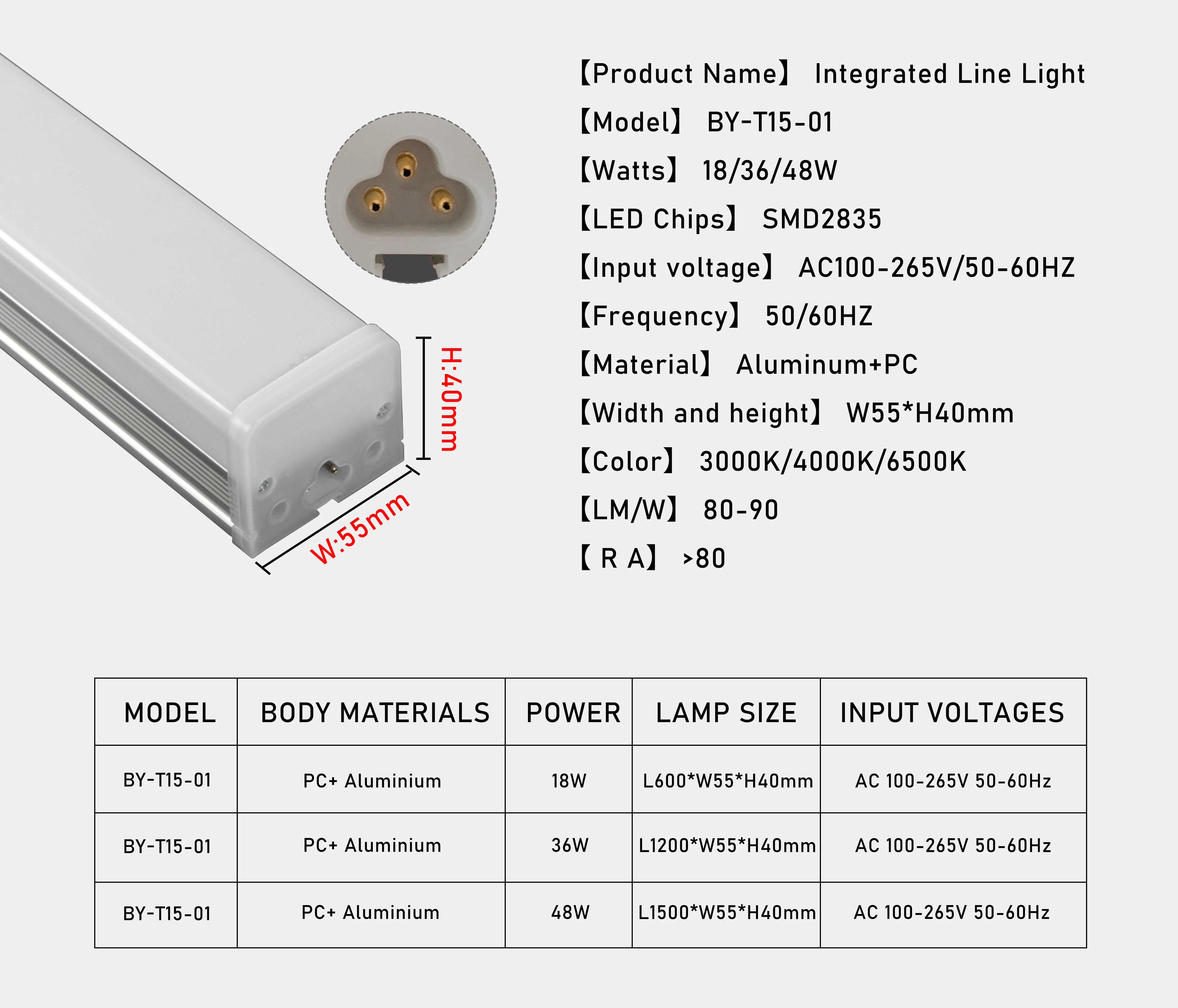 Indoor Ceiling Linear 2ft 4ft 5ft 10/pack 1200mm Aluminium Linkable ...
