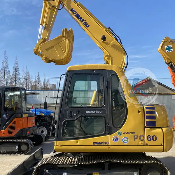6ton Excavator Used Excavator Komatsu Pc60 Excavator 6ton Small Digging Machinery Hydraulic ...