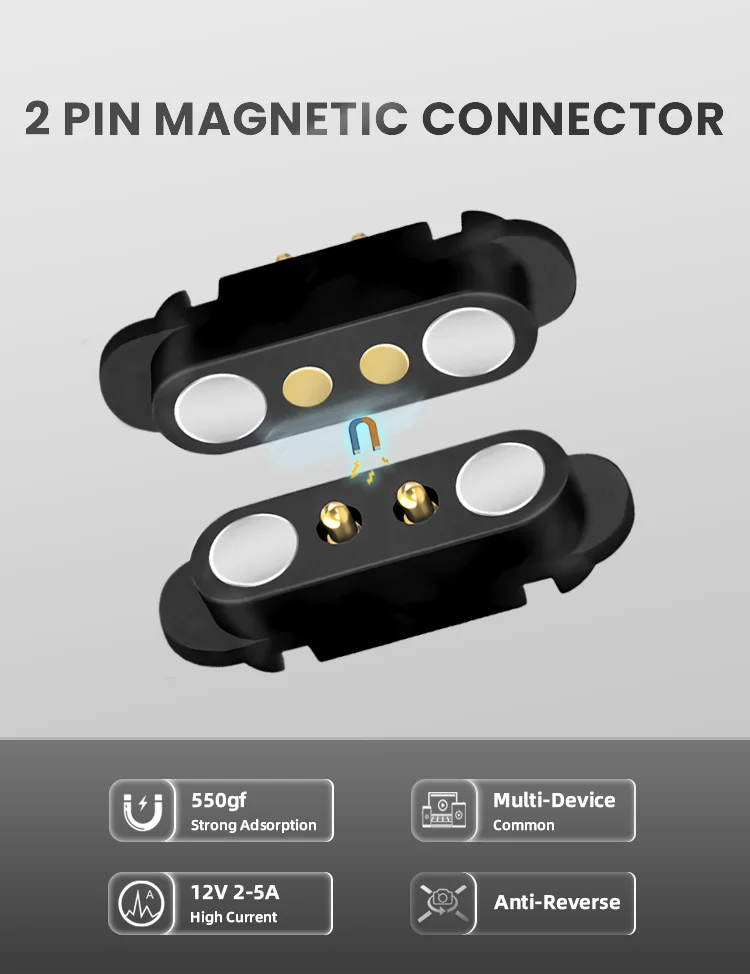 2 Pogo Pin 12v Watertight Magnetic Contact Panel Mount Pogo Pin ...