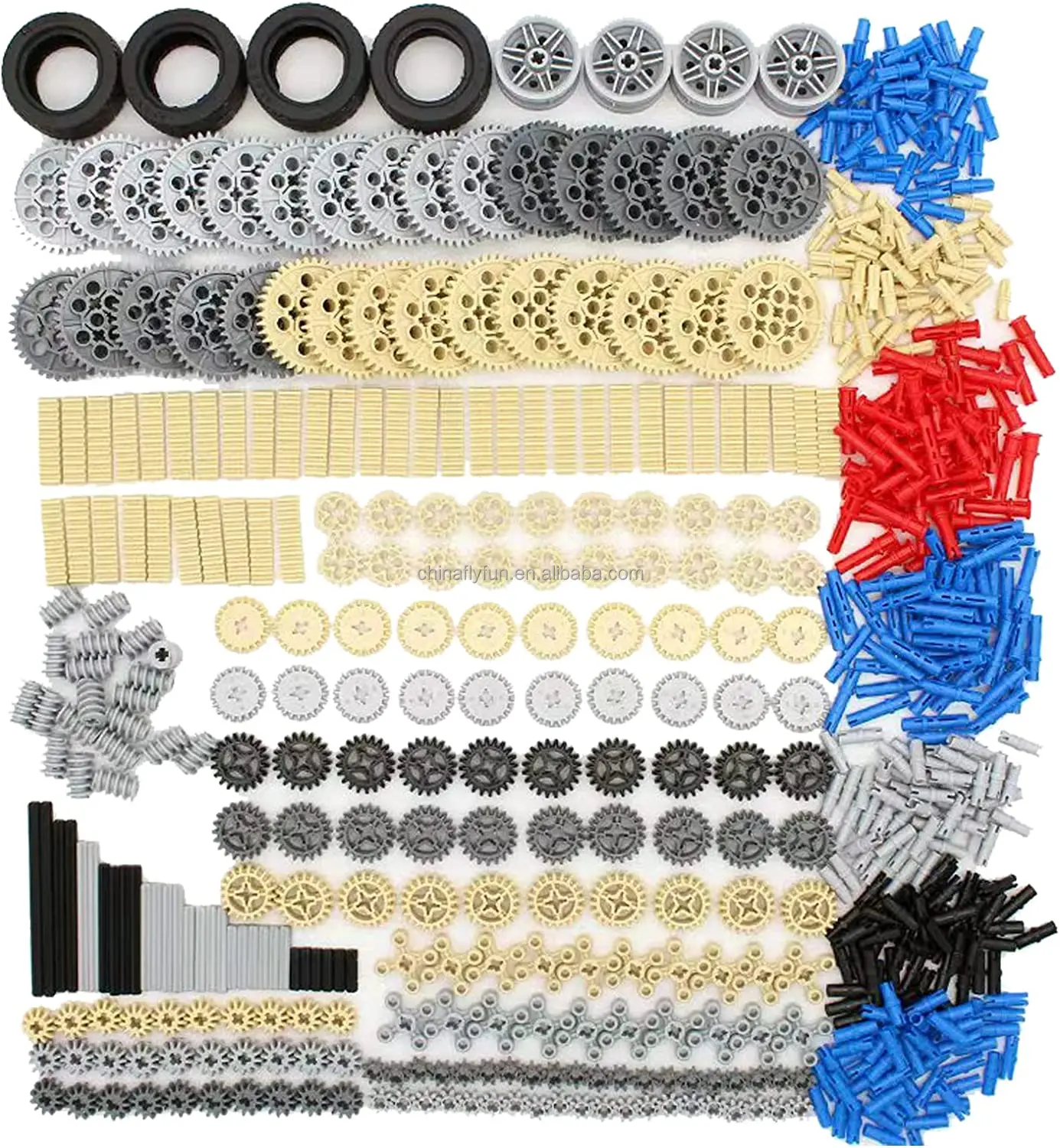 Diymall Moc Gears Axles Pins Connectors Assortment Pack Building Block ...