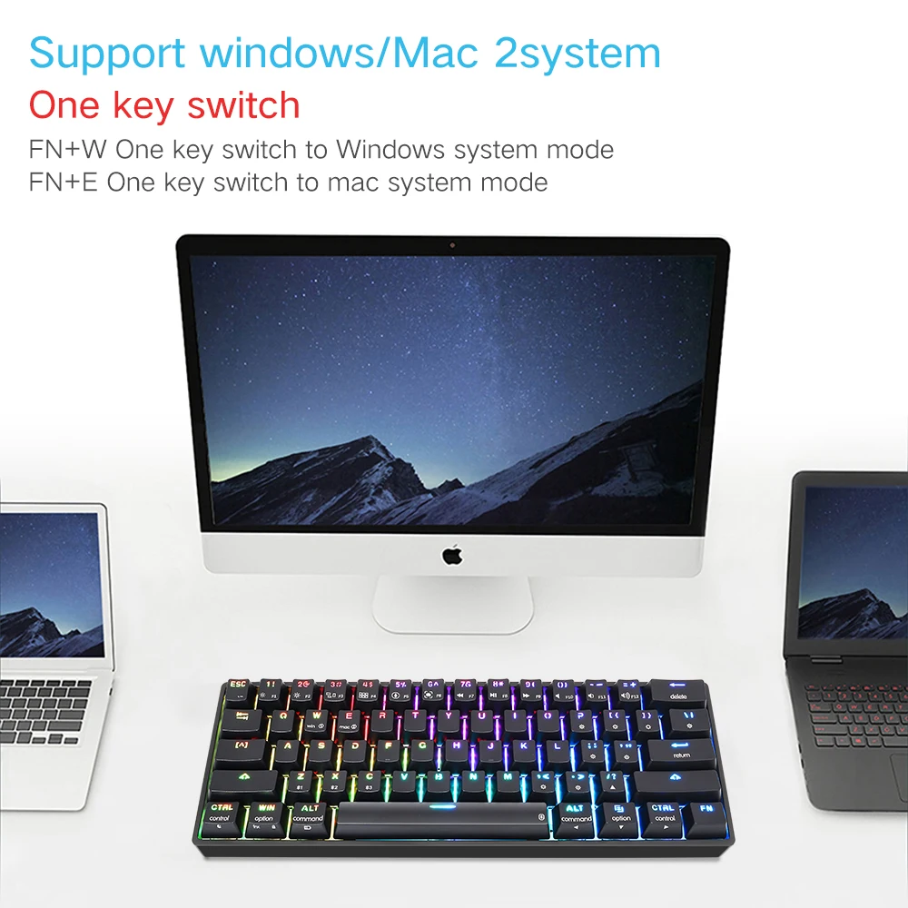 Skyloong GK61 - 61 Keys Wired RGB Mechanical Gaming Keyboard