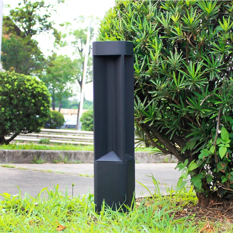 Pathway 10W IP65 Bollard Light Black Gray 360 Beam Angle Garden Lawn ...