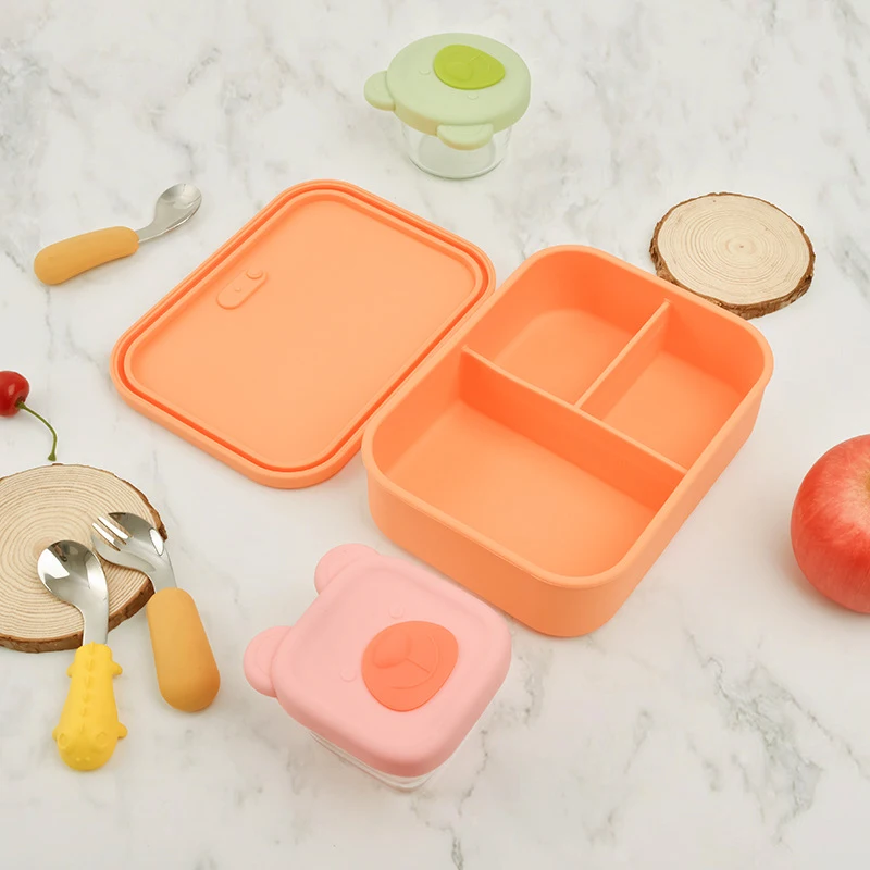 Wholesale 3 Compartments Kids School Lunch Container Durable And ...