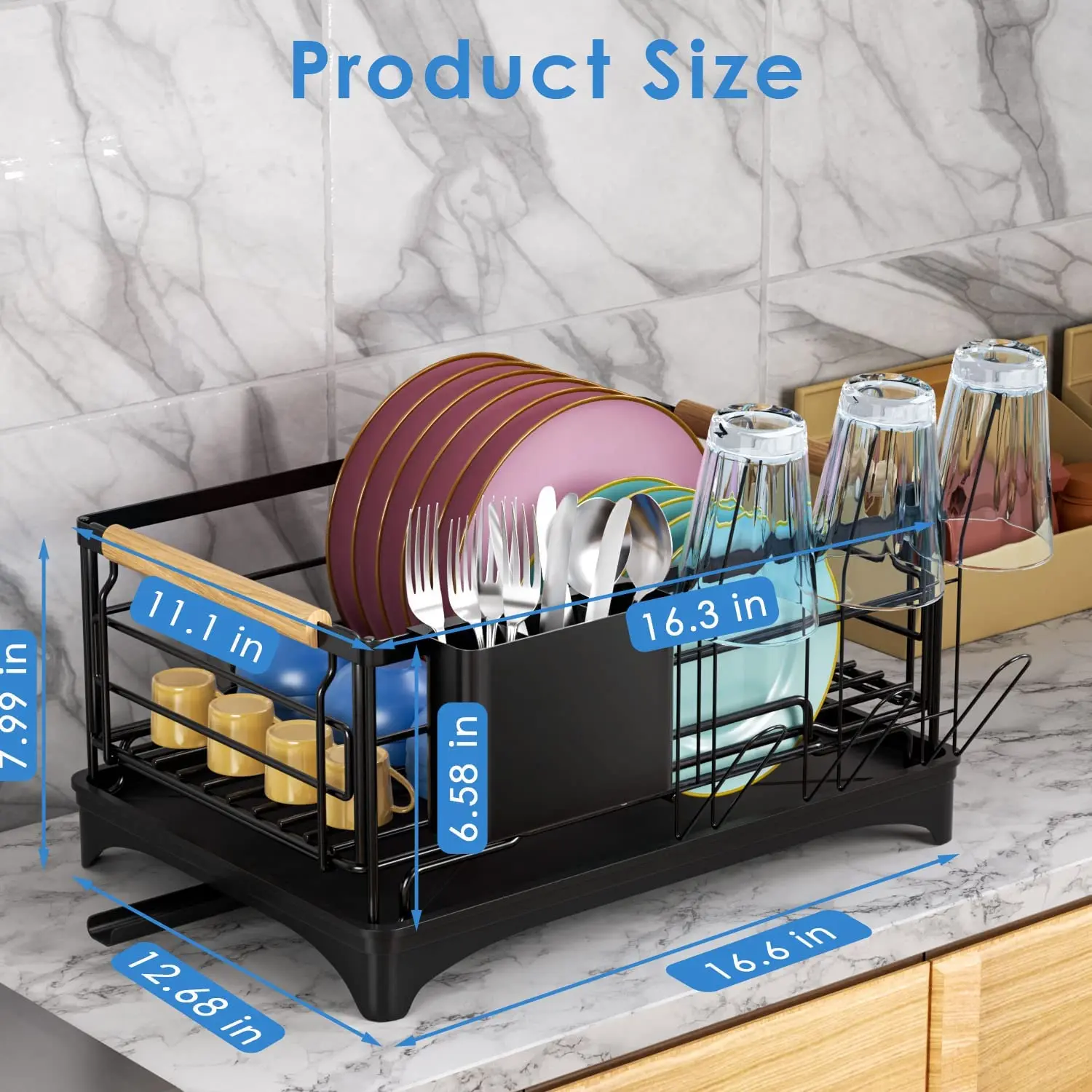 Bx Dish Drying Rack Dish Drainer Multi-purpose Storage Rack Holder ...
