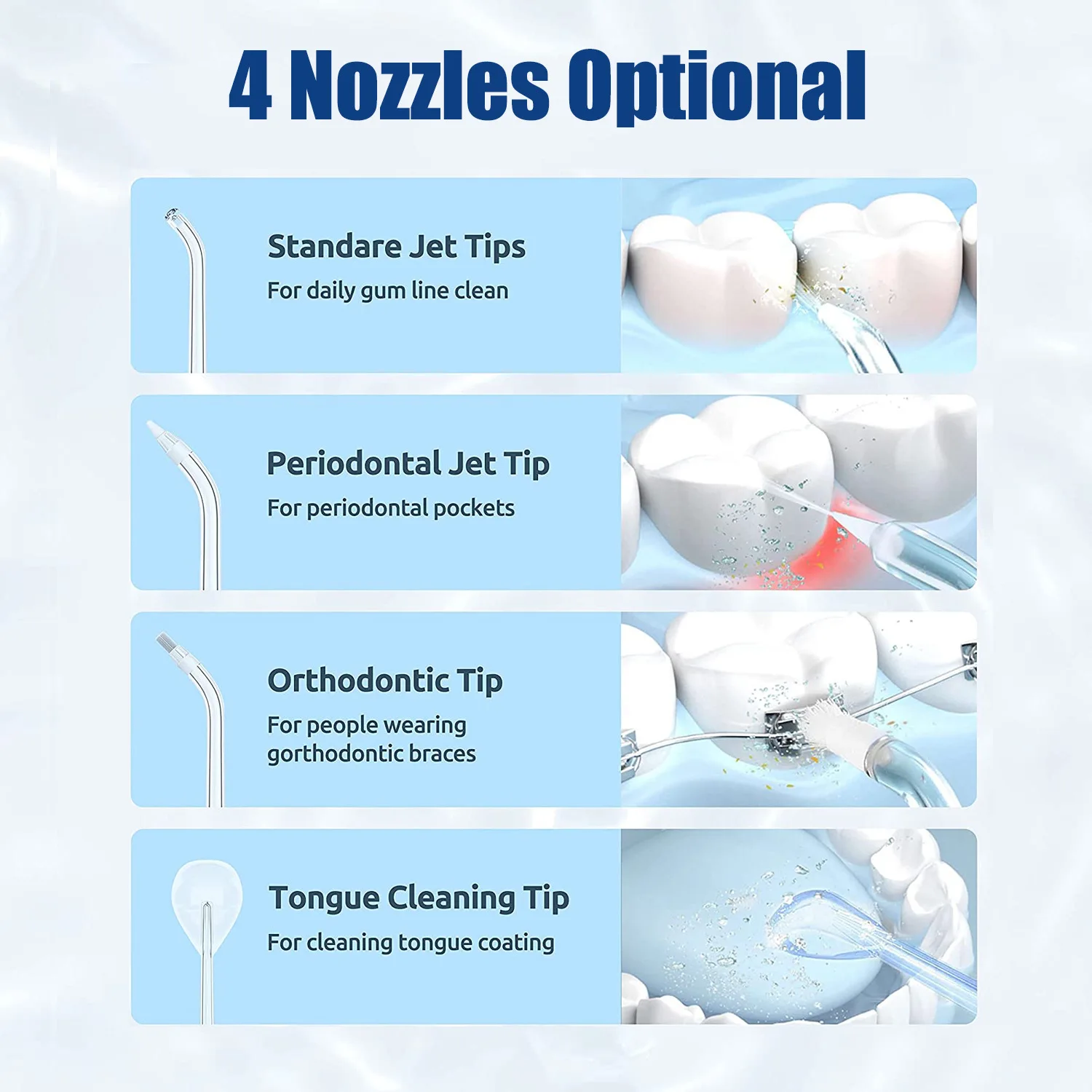 Orthodontic Water Flossers Usb Rechargeable Water Dental Irrigator With ...