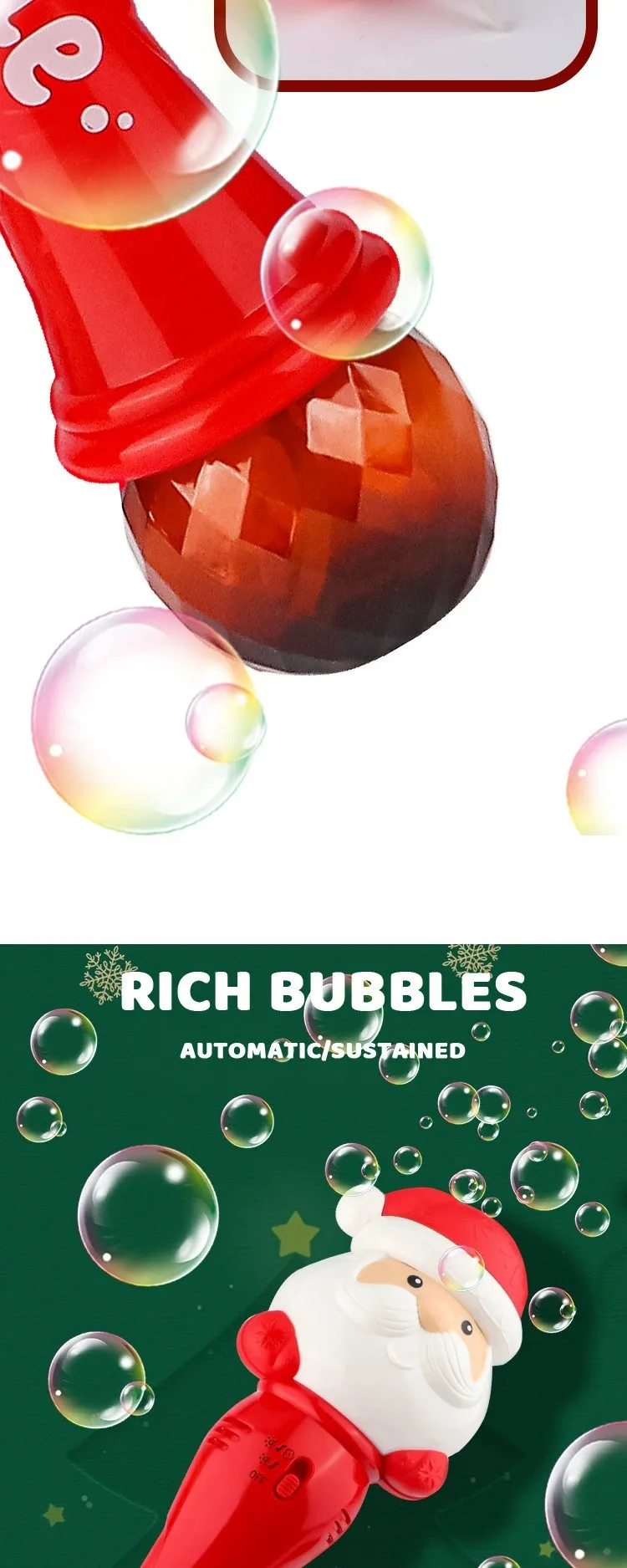 Christmas Magic Wand Bubble Electric Bubble Maker Machine