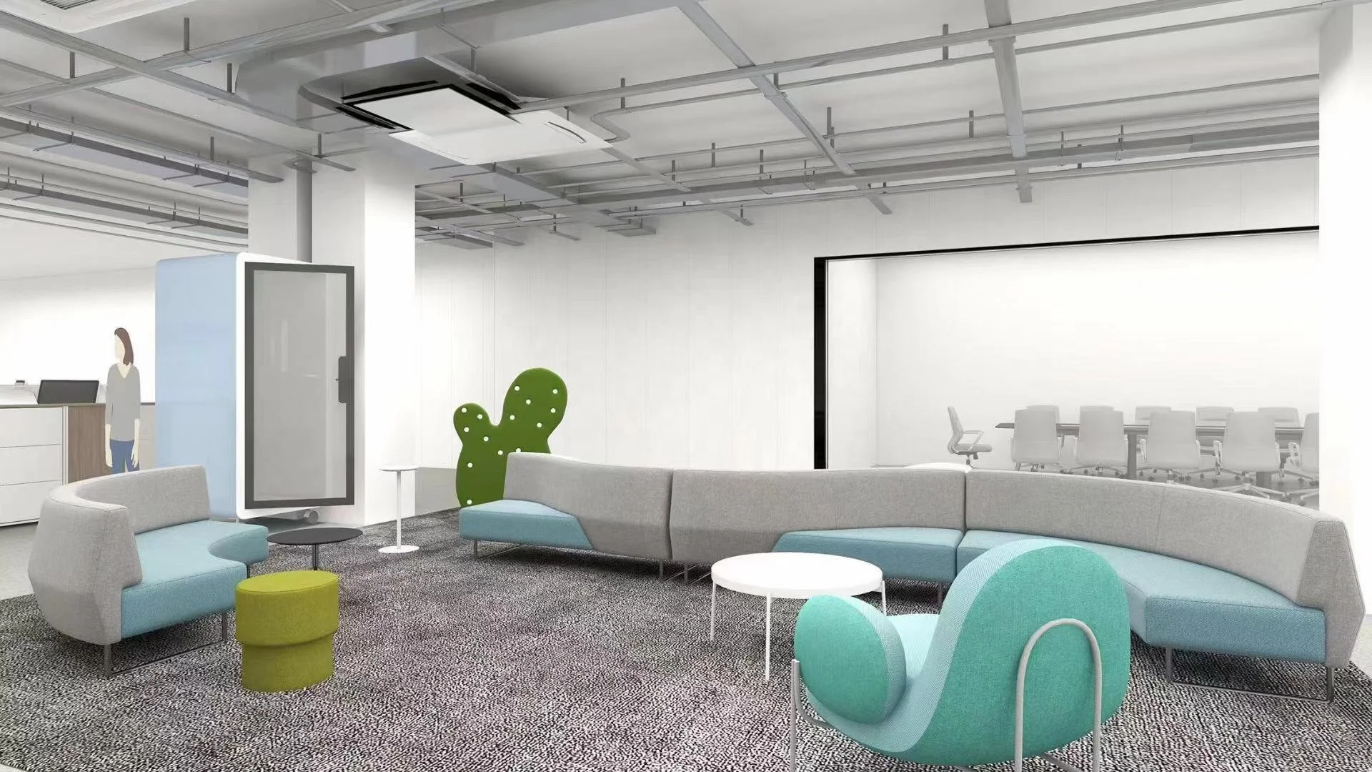 Modern Round Sofa Set Designs - Modern S Shaped Fabric Sofa