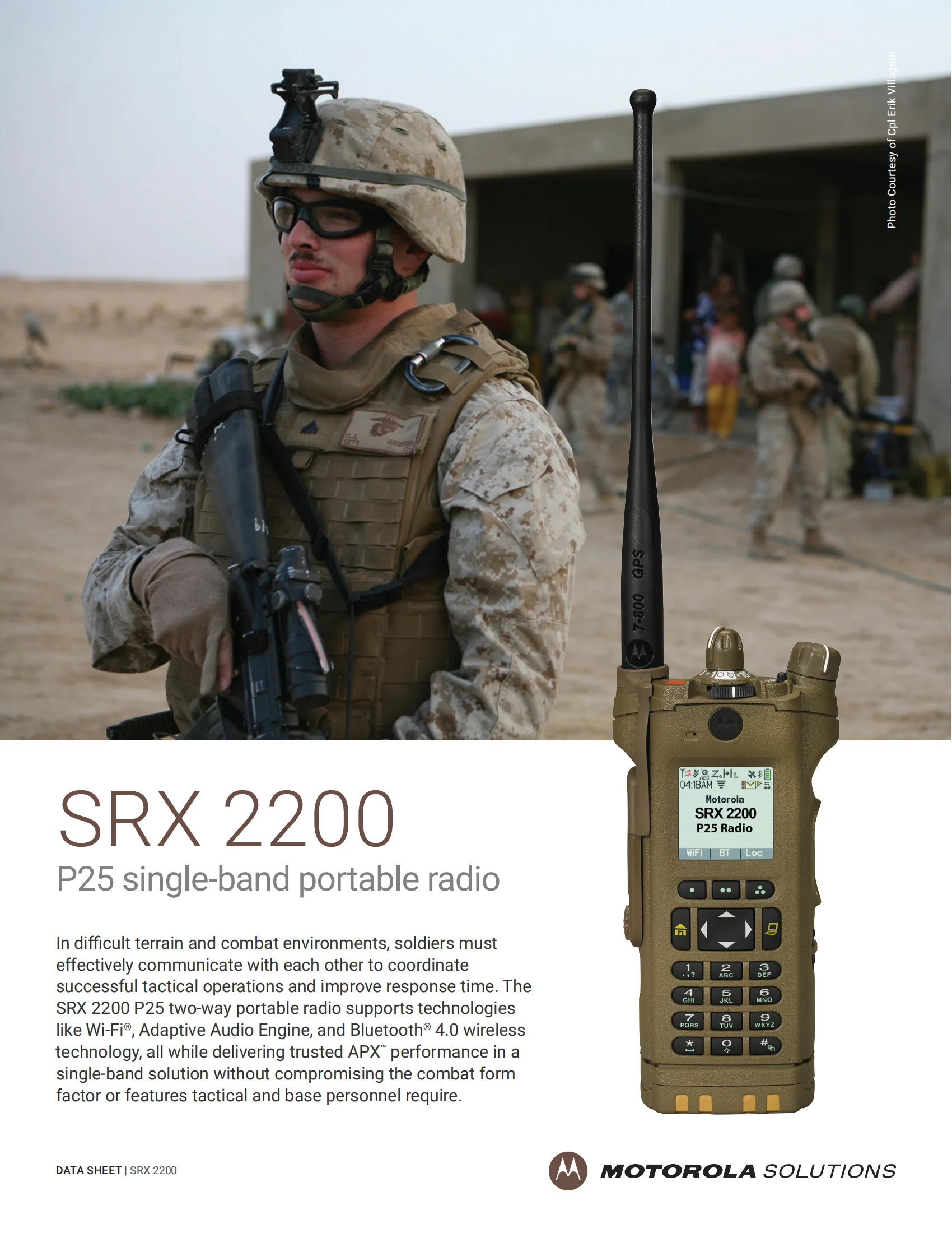 Motorola Srx 2200 Enhanced Combat Radio Ip68 Waterproof Bluetooth Gps ...