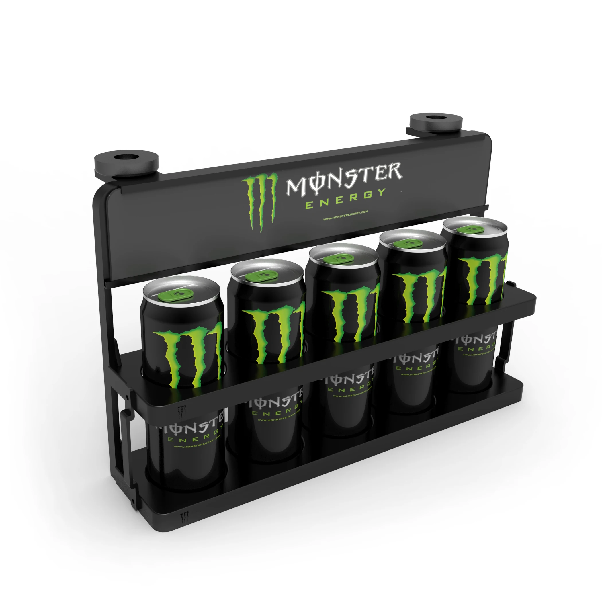 Metal Energy Can Drink Floor Display Rack - Powder Coated