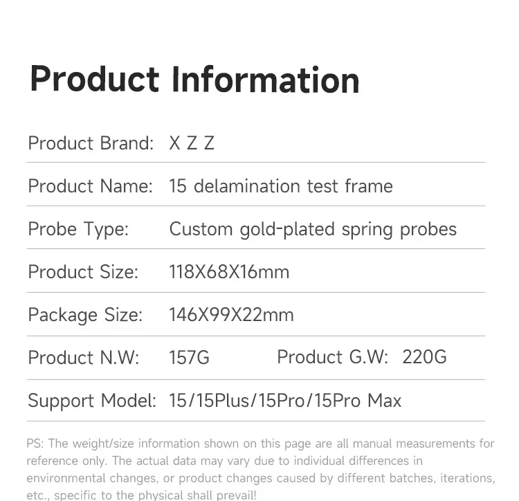 XZZ Motherboard Function Testing Logic Board Fixture for iPhone 15 Plus ...