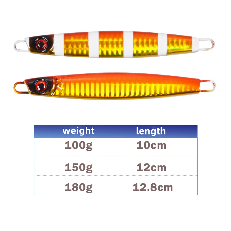 New 100g 120g 150g 180g Long Shot Metal Jigs Lure Fishing Bait Mackerel ...
