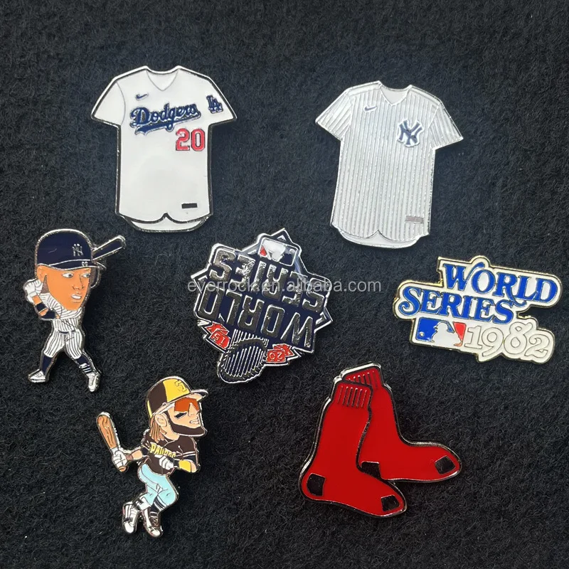Good Stock USA Baseball Team Pins Metalicos Antique Enamel Lapel Cap ...