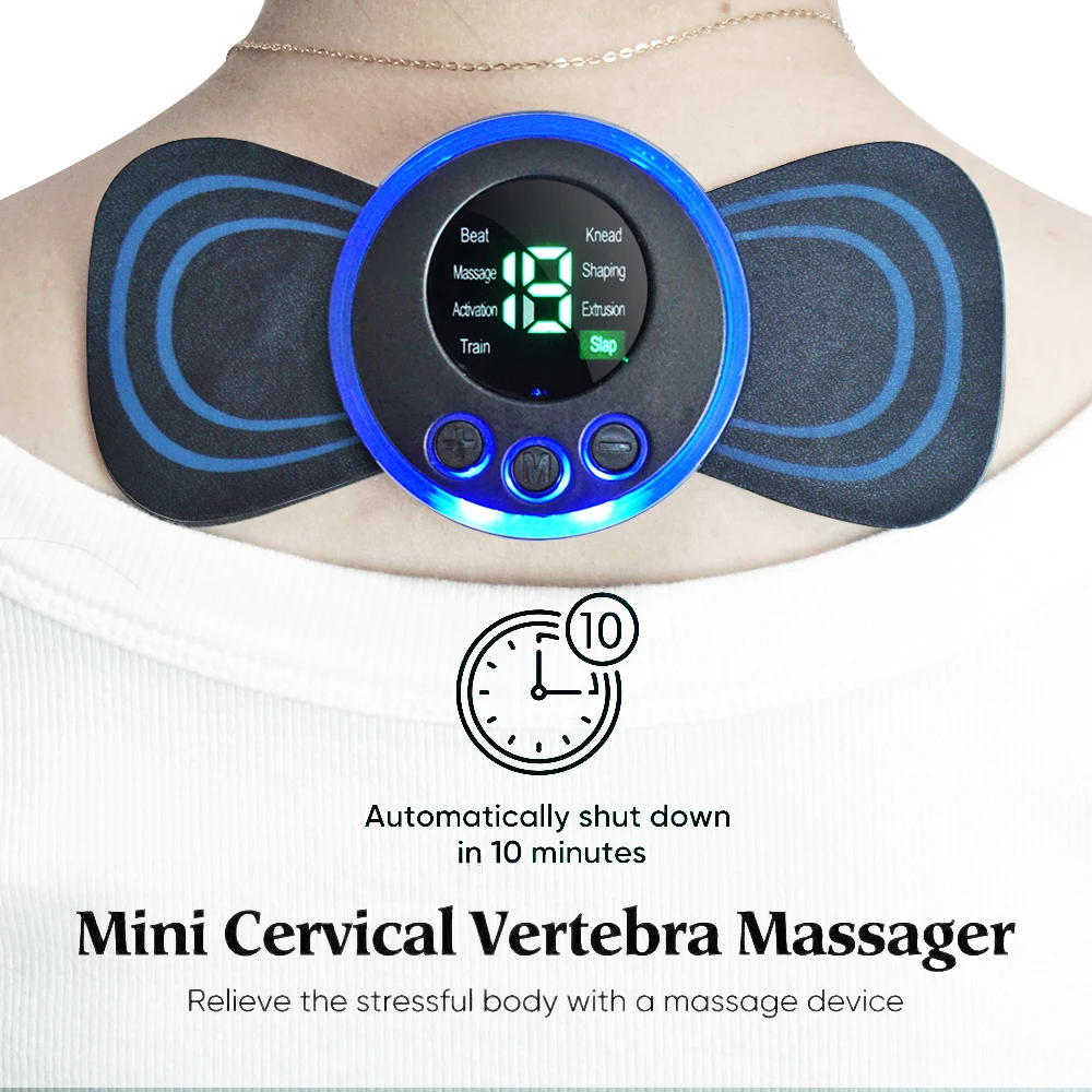 Mini Muscle Body Massager - 19 Speeds, 8 Modes for Pain Relief & Muscle ...