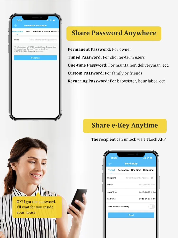Tropernic Ttlock Camera Doorbell - Smart Fingerprint Lock