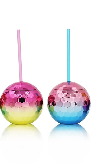 Wholesale Disco Ball Cup Electroplated Color Ball Shape Sippy Cup ...
