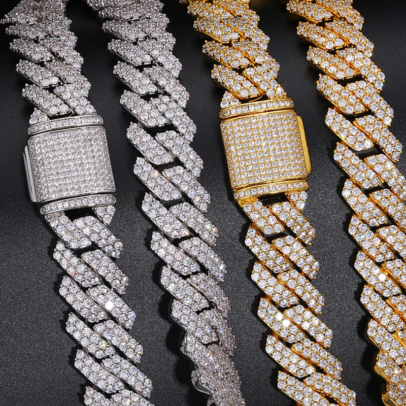Luxury Cubana Fine Jewelry 20 mm 925 Sterling Silver Gold Plated Custom ...