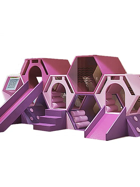 Customize Soft Package Coloful Honeycomb Slides Indoor Kids Soft Play ...