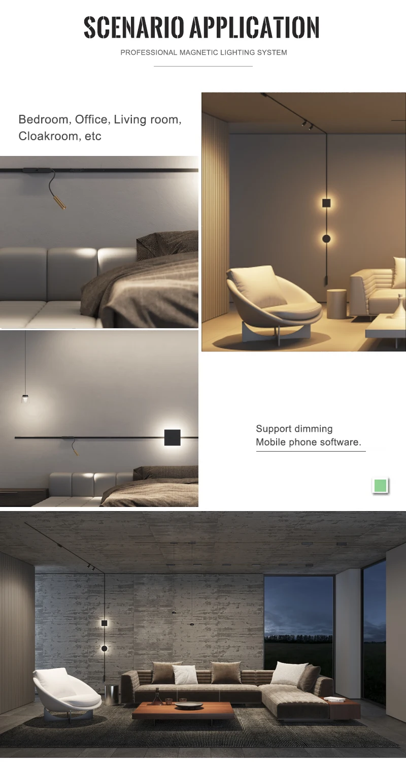 Modern Spotlight 24V Ultra Slim Magnetic Track Light System Shops 30w ...